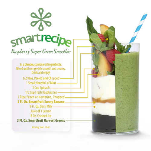 Raspberry Super Green Shake - Smartfruit